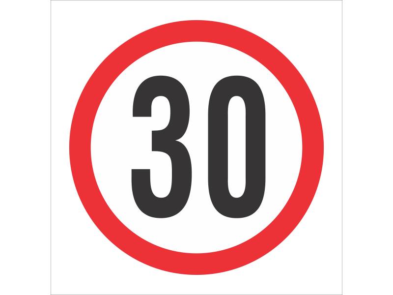 Prometni znak za obletnico 30 let